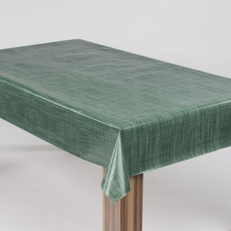 Laro Wachstuch-Tischdecke Abwaschbar Garten-Tischdecke Wachstischdecke PVC Plastik-Tischdecken Eckig Meterware Wasserabweisend Abwischbar |70|, Muster:Lein