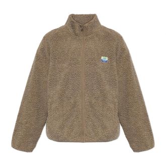 American Vintage Homme, Vestes, Beige, Taille: XL Fleece SweaT-shirt avec Col Montant