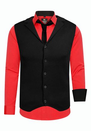 Rusty Neal Hemd mit Weste und Krawatte 3-teilig