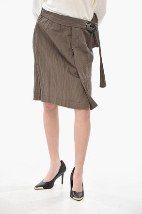 Ferragamo Cotton-Blend Midi Skirt with Utility Pocket Salvatore Ferragamo