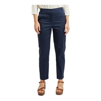 iBlues Femme, Pantalons, Bleu, Taille: 36 FR Pantalon en Popeline de M&eacute;lange de Coton