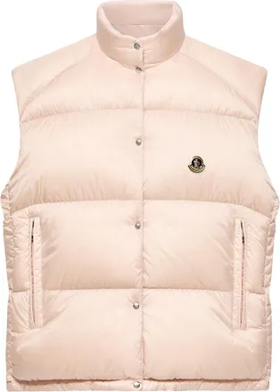 Moncler Moncler Doudoune Sans Manches R&eacute;versible Tibb, Femme, Rose, Taille: 00
