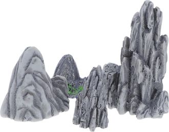 Garneck 4stücke Steingartenstatue Aus Harz Aquarium-Dekoration Berge Indoor-Bonsai-Berge Dekorative Steingarten-Dekoration Mikro-Landschaft-Dekoration Miniatu
