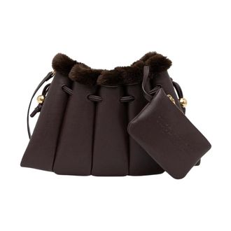 Themoir&egrave; Sac bandouli&egrave;re &agrave; d&eacute;tails ajust&eacute;s - Femme - Sacs - Brun - Taille: ONE Size