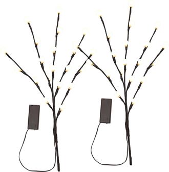 DOITOOL 2 St&uuml;ck Led Baumzweig Lichter Aus Kupferdraht Batteriebetrieben Warmwei&szlig; F&uuml;r Vasen Dekoration Schlafzimmer Tischlicht