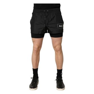 Dolce & Gabbana Homme, Maillots de bain, Noir, Taille: S Shorts de bain