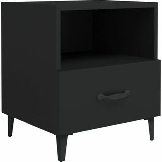 vidaXL Nachttisch Schwarz Holzwerkstoff vidaXL