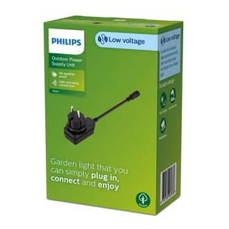 Philips Outdoor Niedervolt Netzteil EU 12W, 24V, IP67 wasserfest, schwarz