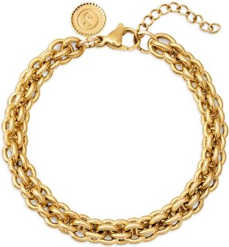 Singularu Big Rope Armband. Edelstahl mit 18 Kt Vergoldeter Beschichtung. Schmuck für Damen