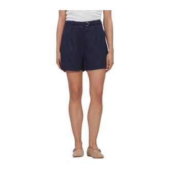 Y.A.S Yasagana HW Leinen-Mix Mini-Shorts - - Shorts - Damen - Blau - M