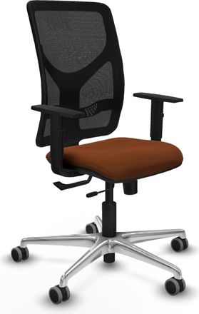 Piqueras y Crespo Home Office B&uuml;rostuhl mit 1D-Armlehnen, h&ouml;henverstellbare Lendenwirbelst&uuml;tze, ausgestattet mit Syncro/Traslack und Schneideschaum, mit Rollen 65 mm, P