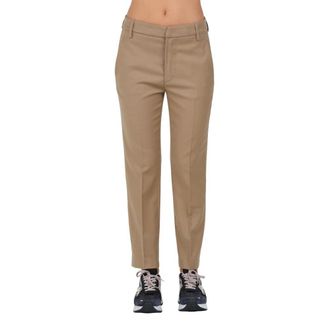 Dondup Stretch-Flanell-Zip-Hose Nima-Stil - - Trousers - Damen - Braun - W30