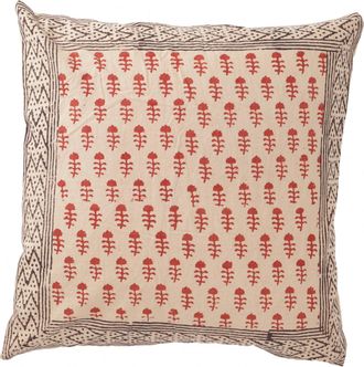 Guru Shop Kissenbezug Blockdruck, Dekokissen Bezug, Kissenhülle Ethno, Traditionelle Herstellung - Muster 12, Baumwolle, Size:40x40 cm