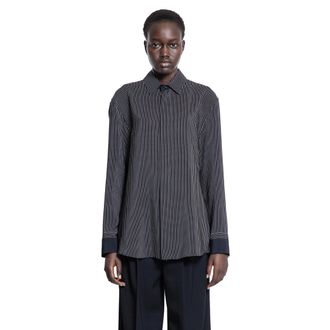 Saint Laurent Mens Pinstriped Shirt