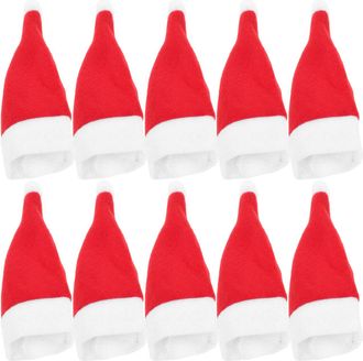 BESPORTBLE 24 St&uuml;ck Weihnachten Besteckhalter K&uuml;chenbesteck: Weihnachtsmann Mini M&uuml;Tzen Dekorative Weihnachtsm&uuml;Tze F&uuml;R Weinflaschen Besteck & Tischdekoration