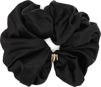 Kazar Femme, Accessoires, Noir, Taille: ONE Size Chouchou en satin de soie avec ornement dor&eacute;