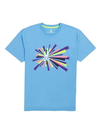 Psycho Bunny Cornflower T-Shirt mit Shubert-Print - Blau