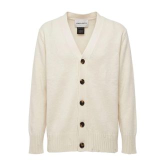 Amaranto Strickjacke aus Wolle und Kaschmir - - Knitwear - Herren - Wei&szlig; - M