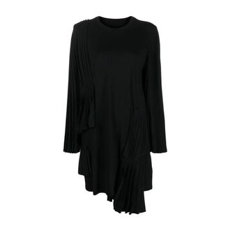 Maison Margiela L&auml;ssiges schwarzes Baumwoll-Midikleid - - Dresses - Damen - Schwarzk - XS