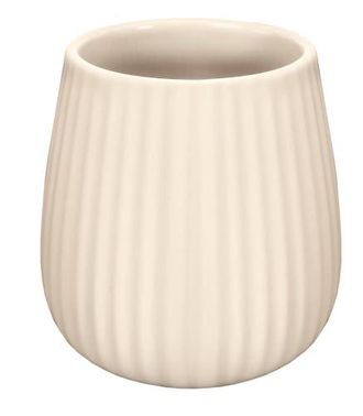 Kleine Wolke Zahnputzbecher Groove, Accessoires, Farbe Bast, Material: Steinzeug