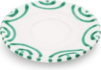 Gmundner Keramik Unterteller Espresso Gourmet Durchmesser : 11 cm Grüngeflammt Geschirr, handgemacht in Österreich