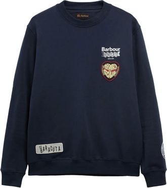 Barbour sweat à appliqué logo - Bleu