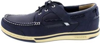 Sebago Homme Triton Three Eyelets FGL Boat Shoe, Blue Navy, 39.5 EU