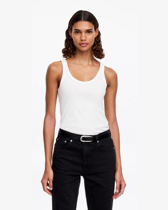 Arket Tanktop Mit U-Ausschnitt -Wei&szlig;