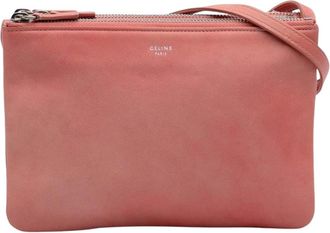 Celine Pre-owned The Small Lambskin Trio Crossbody - Femme - Pre-owned - Rose - Taille: ONE Size