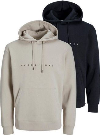 Jack & Jones Hoodie 2er Pack Star (Spar-Set, 2-tlg) Sweatshirt / Hoodie - Baumwolle - Atmungsaktiv