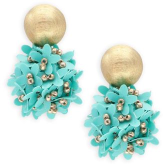 Lott. Gioielli Sequin Flower Globe Ohrringe - - Accessories - Damen - Blau - ONE SIZE