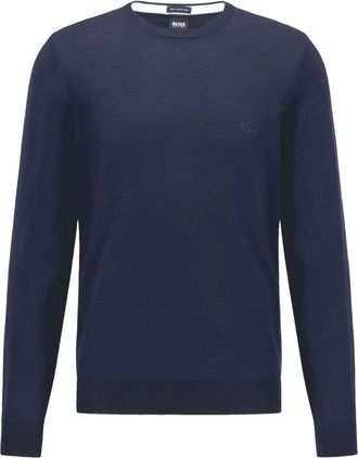 HUGO BOSS Homme, Pulls, Bleu, Taille: 3XL Maglia in Lana Regular Fit Botto-L
