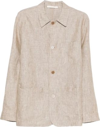 120% Lino Homme, Vestes, Beige, Taille: S Veste en lin