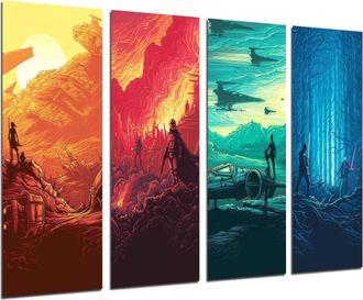 Cuadros Cámara Wandbild - Star Wars, Darth Vader, 131 x 62 cm, Holzdruck - XXL Format - Kunstdruck, ref.26250