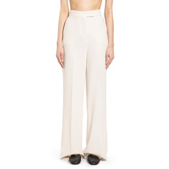 Max Mara Wool Piqu&eacute; Wide Leg Trousers