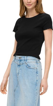 QS by s.Oliver Cropped Top mit Rippstruktur