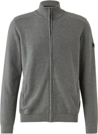 s.Oliver Cardigan Strickjacke Strukturmix-Strickjacke aus Baumwolle mit Stehkragen