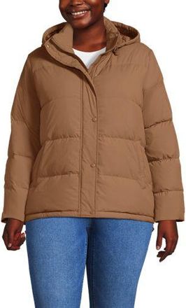 Lands End Wasserabweisende Daunenjacke, Damen, Größe:56-58 plus, Beige, Nylon/Daunen, by Lands End