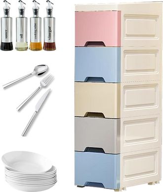 Generic Aufbewahrungsschrank - Küchenregal Mit Rollen, Hochschrank Organizer | Schmaler Mehrzweckschrank Für Apartment Wohnbereich Gästeunterkunft Kochstelle 