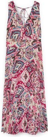 Fiorella Rubino Femme, Robes, Rouge, Taille: 52 FR Long printed pleated dress