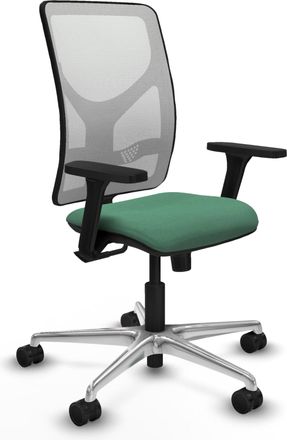 Piqueras y Crespo Schreibtischstuhl in Wassergr&uuml;n, mit 3D-Armlehnen, h&ouml;henverstellbare Lendenwirbelst&uuml;tze, ausgestattet mit 3 Positionen und Schneidschaum, Wei&szlig;/Smaragd