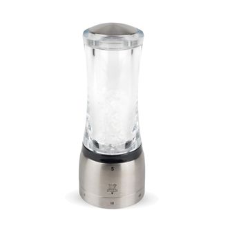 Peugeot Daman Manuelle Salzm&uuml;hle, Mahlgradeinstellung uSelect, Acryl/Edelstahl, Transparent/Silber, H&ouml;he: 16 cm, 25434