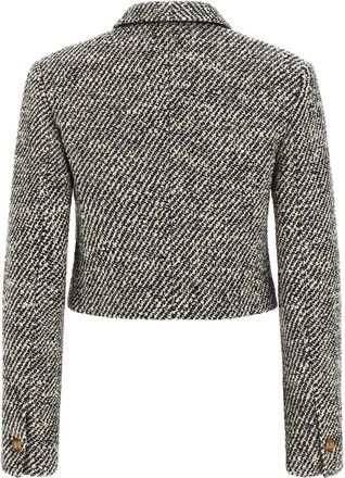 Versace Boucl&eacute; Wool Blend Jacket - Black