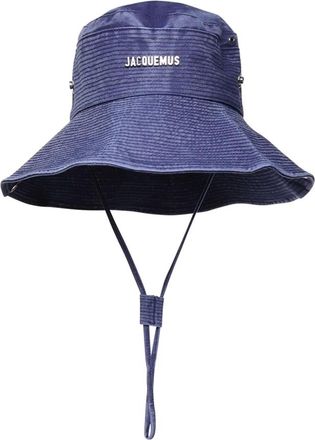 Jacquemus Femme, Accessoires, Bleu, Taille: 58 CM De-N&icirc;mes Denim Bucket Hat