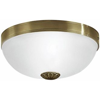 Licht-Erlebnisse Deckenlampe Wei&szlig; E27 Glas Metall Jugendstil Deckenleuchte