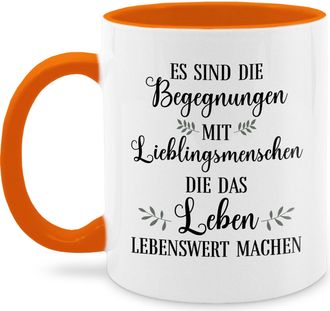 Shirtracer Tasse Tassen 325ml - Freund - Lieblingsmensch Geschenk - Lieblingsmenschen Geschenke - Seelenverwandt - 325 ml - Orange - bester freund+tasse freunde 
