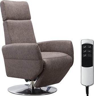Cavadore Cavadore TV-Sessel Cobra mit 2 E-Motoren / Elektrischer Fernsehsessel mit Fernbedienung / Relaxfunktion, Liegefunktion / Ergonomie L / Belastbar bis 1