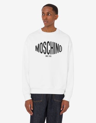 Moschino Sweat-shirt en coton biologique imprimé - Blanc