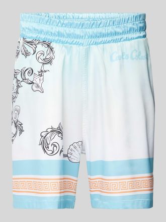Carlo Colucci Regular Fit Sweatshorts mit Allover-Muster