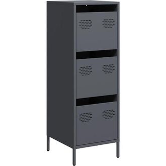vidaXL Highboard Anthrazit 39x35x103,5 cm Stahl - Vidaxl